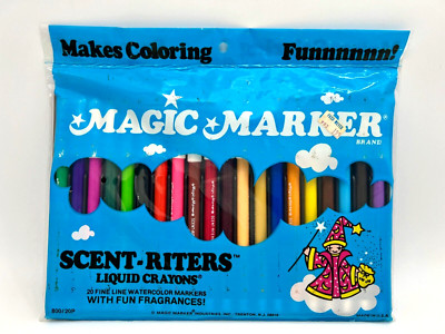 Vintage Magic Marker SCENT-RITERS Liquid Crayon Watercolor Markers w ...