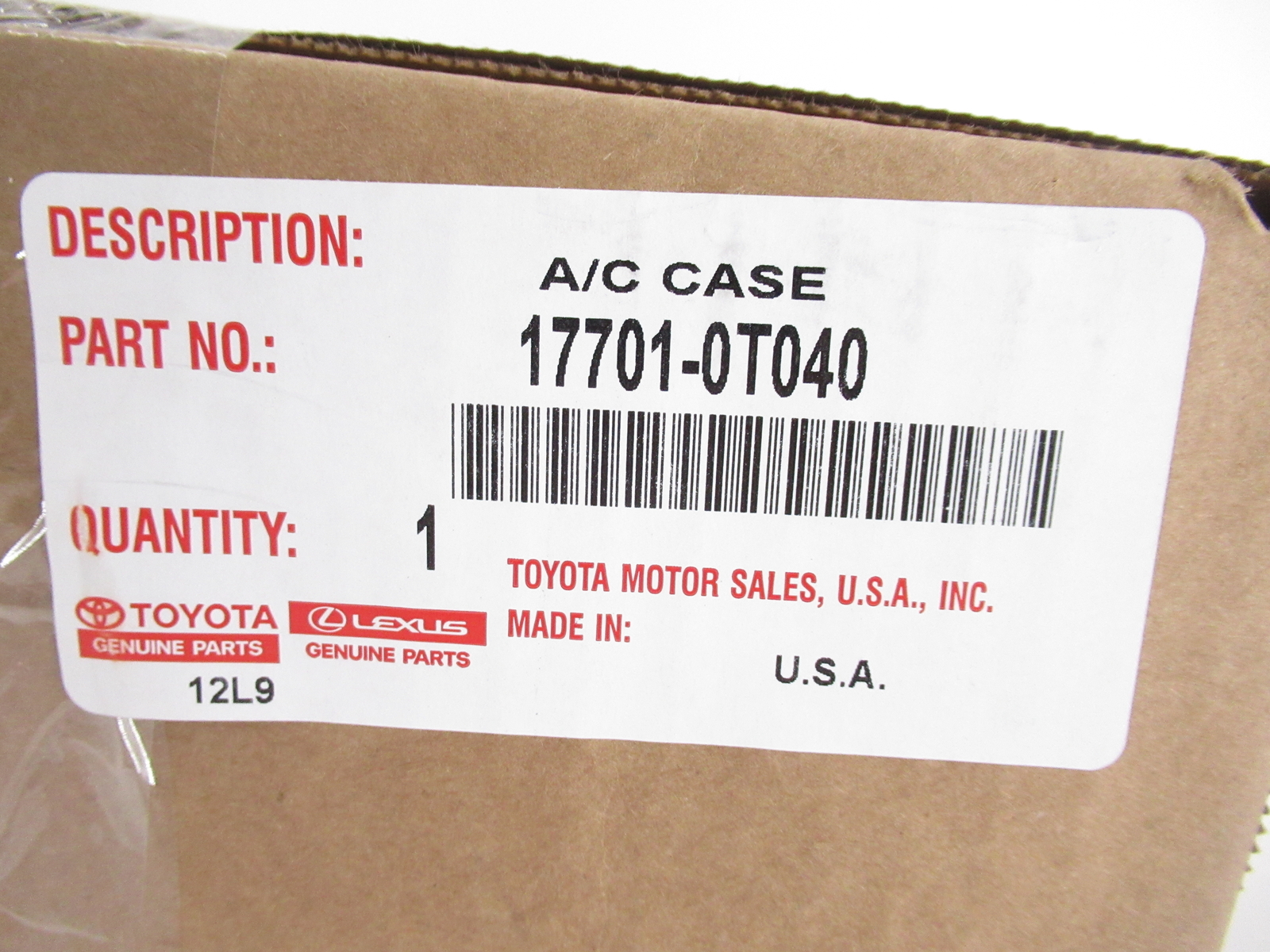 Genuine OEM Toyota 17701-0T040 Lower Air Cleaner Filter Box 2009-2019 ...