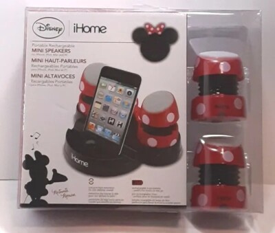 Disney iHome Minnie Mouse Portable Rechargeable Mini Speakers Brand New ...