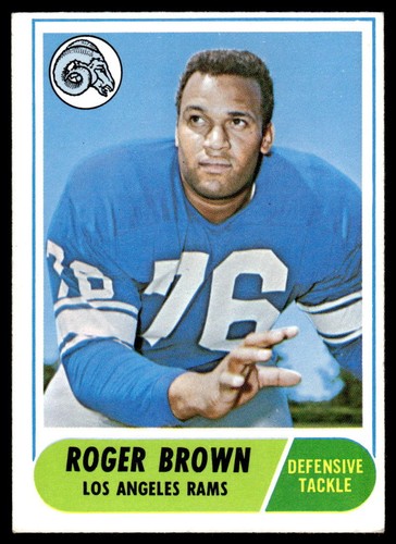1968 Topps Roger Brown #158 Los Angeles Rams Football Card | eBay