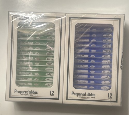 48pcs Prepared Microscope Slides for Kids Animals Insects Plants ...