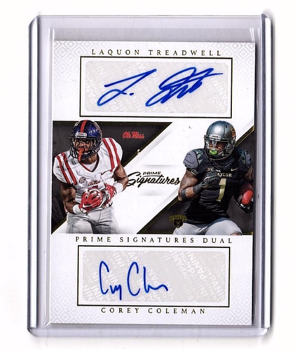 Laquon Treadwell Corey Coleman 2016 Prime Signatures SP 01/99 Rookie ...