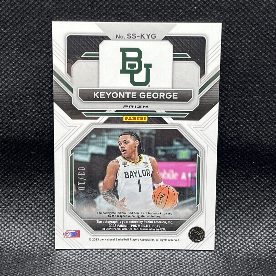 Keyonte George 2023-24 Prizm Gold Auto RC Rookie 03/10 Utah Jazz SSP ...
