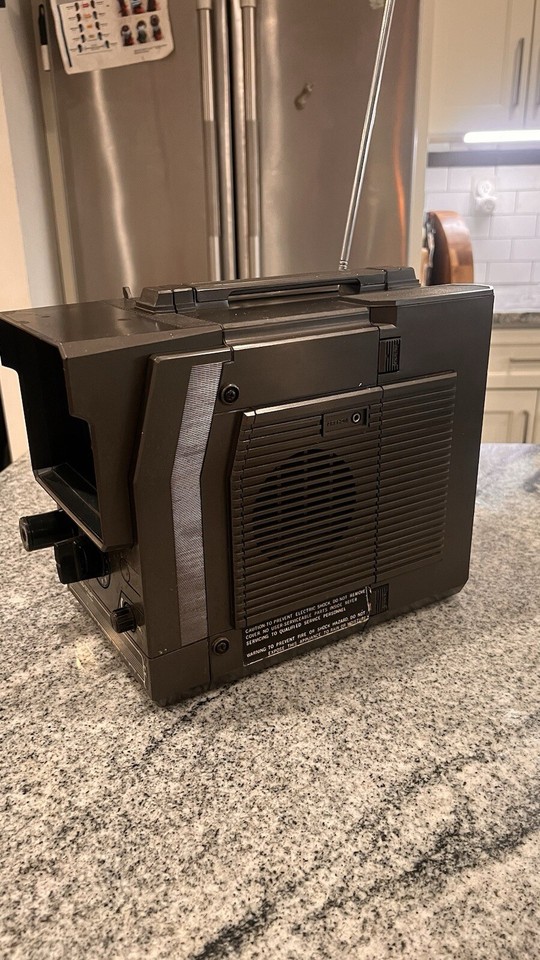 VINTAGE GOLDSTAR 5” PORTABLE B&W TV VR-031 WORKS Retro Vintage CRT Mini ...