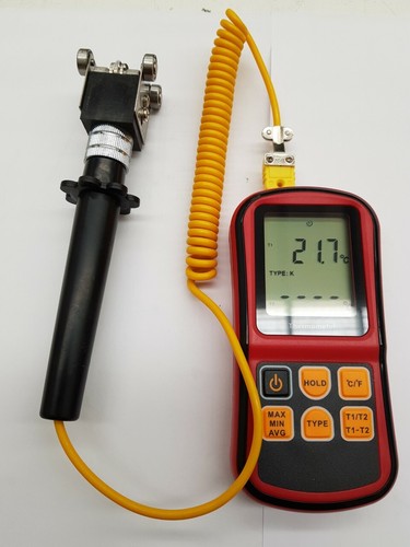 ROLLER SURFACE THERMOCOUPLE PROBE WITH TYPE K INPUT THERMOMETER | eBay ...