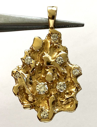 14K Yellow Gold 0.85cttw 8 Natural Diamond Gorgeous N… - Gem