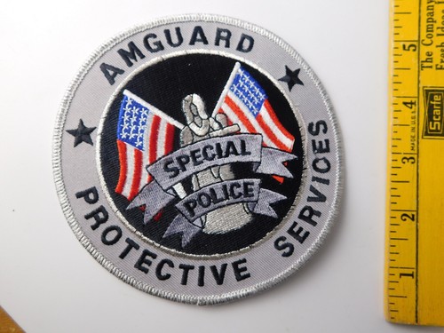 AMGUARD PROTECTIVE SERVICE SPECIAL POLICE PATCH SHOULDER CREST NICE LRG ...