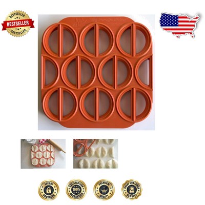 18-Cavity Pierogi Maker: Fast, Manual Kitchen Tool for Perfect ...