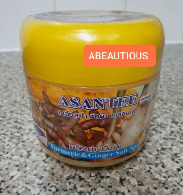 Asantee Tumeric Ginger Salt Spa Honey + Collagen Scrub (700ML) | eBay UK