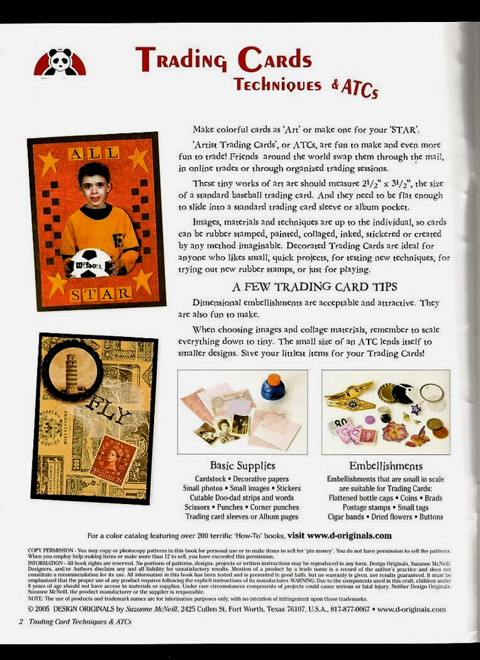 TRADING CARD TECHNIQUES-ARTIST TRADING CARDS-TINY ART-CRAFTS-PHOTOS ...