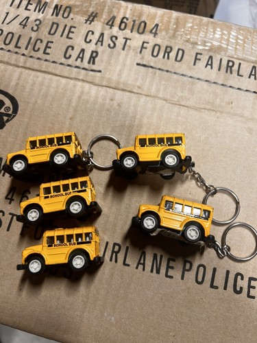 School Bus Keychain Yellow Moveable Wheels Gift for school bus driver ...