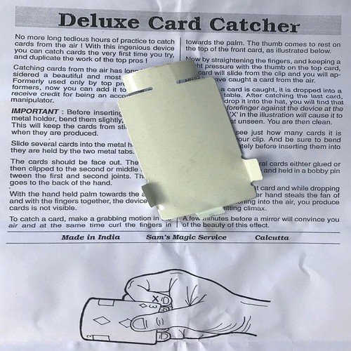 Deluxe Card Catcher Gimmick Cards Appear Produce from Hand Palm Real ...