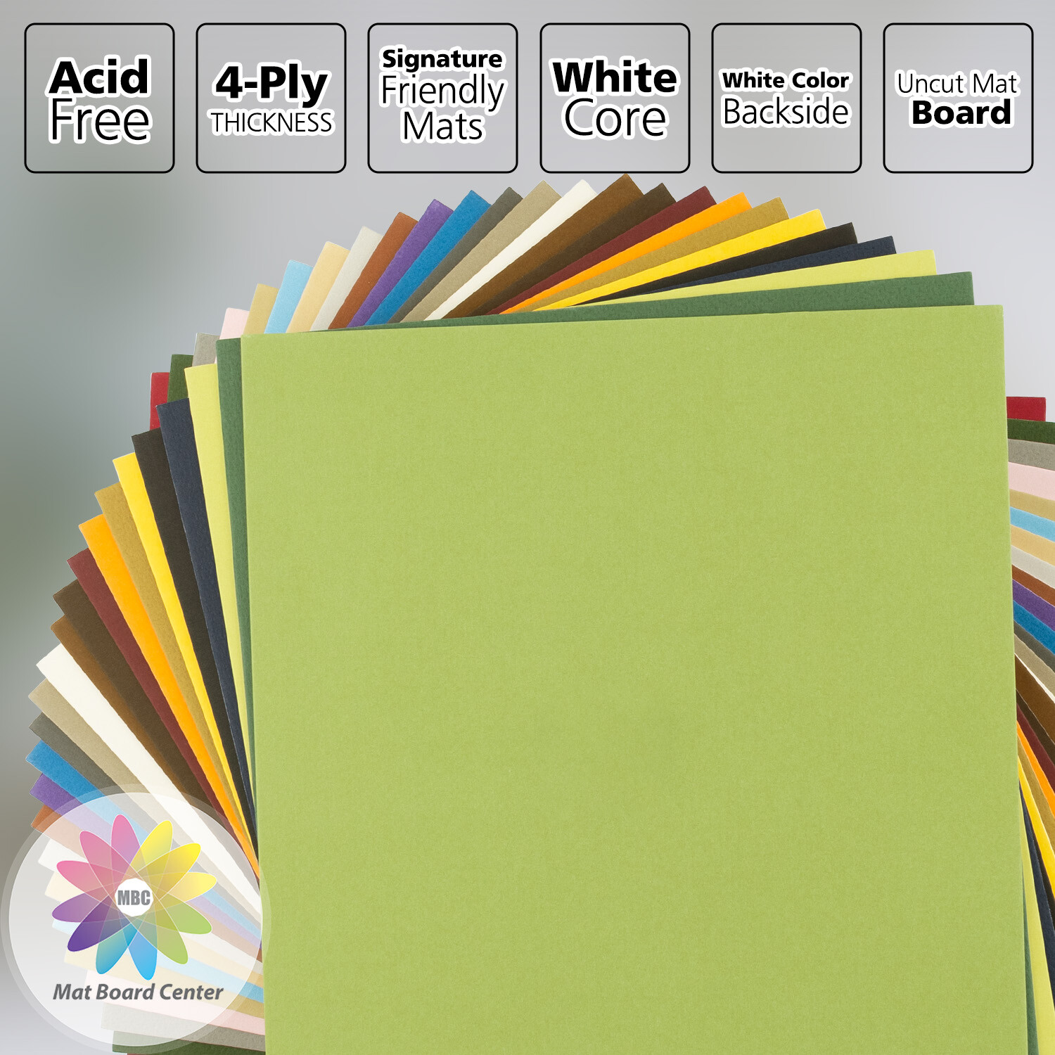 25-Pack Uncut Photo Mat Boards Full Sheet for Art Prints Photos Prints ...