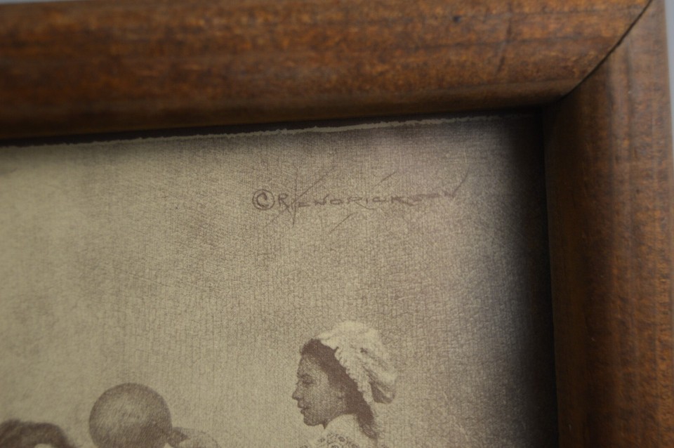 5 Vintage Rolland Hendrickson Framed Art Prints Women Child Bathing ...