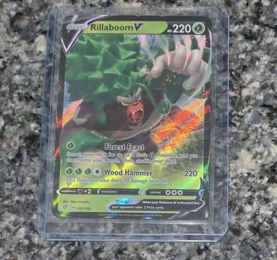 Pokémon TCG Rillaboom V Rebel Clash 017/192 Ultra Rare NM/M Ships In ...
