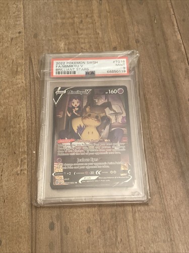 2022 POKEMON SWORD & SHIELD MIMIKYU V FULL ART BRILLIANT STARS TG16 ...
