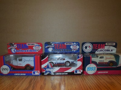 3 new york yankees matchbox team cars 1991-92-93 by white rose | eBay