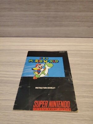 Super Mario World Game Instruction Booklet Manual ONLY - Super Nintendo ...