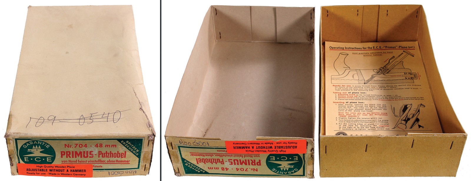 Orig. Box for Primus No. 704 48MM "Putzhobel" Smoothing Plane ...