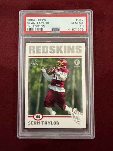 Sean Taylor 2004 Topps 1st Edition Rookie Card RC PSA 10 Gem Mt | eBay
