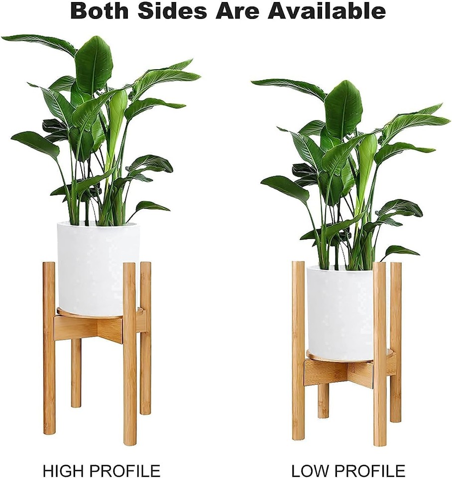 Indoor Plant Stands with Planter Pot Tray, Adjustable Size Fits 8.5 9 ...