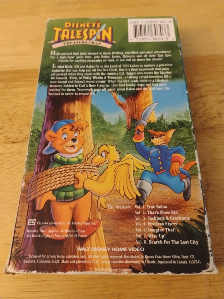 Talespin Series V. 5 - Treasure Trap (VHS, 1992) B2 717951307033| eBay