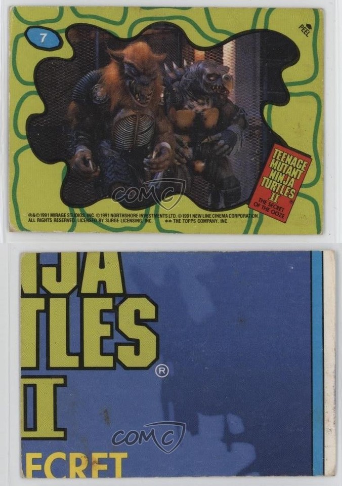 1991 II: The Secret of Ooze Movie Stickers Teenage Mutant Ninja Turtles ...