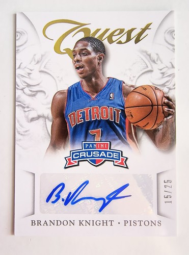 BRANDON KNIGHT Rookie Autograph Card #15/25 - 2012-13 Panini Crusade ...