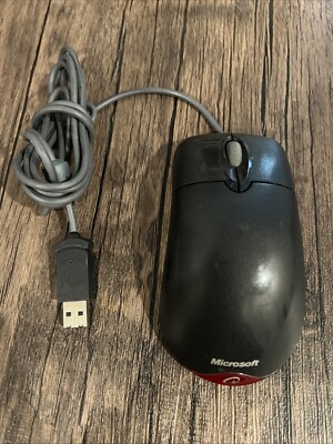 Microsoft Wheel Mouse Optical USB X802382 1.1A Black Office Work | eBay