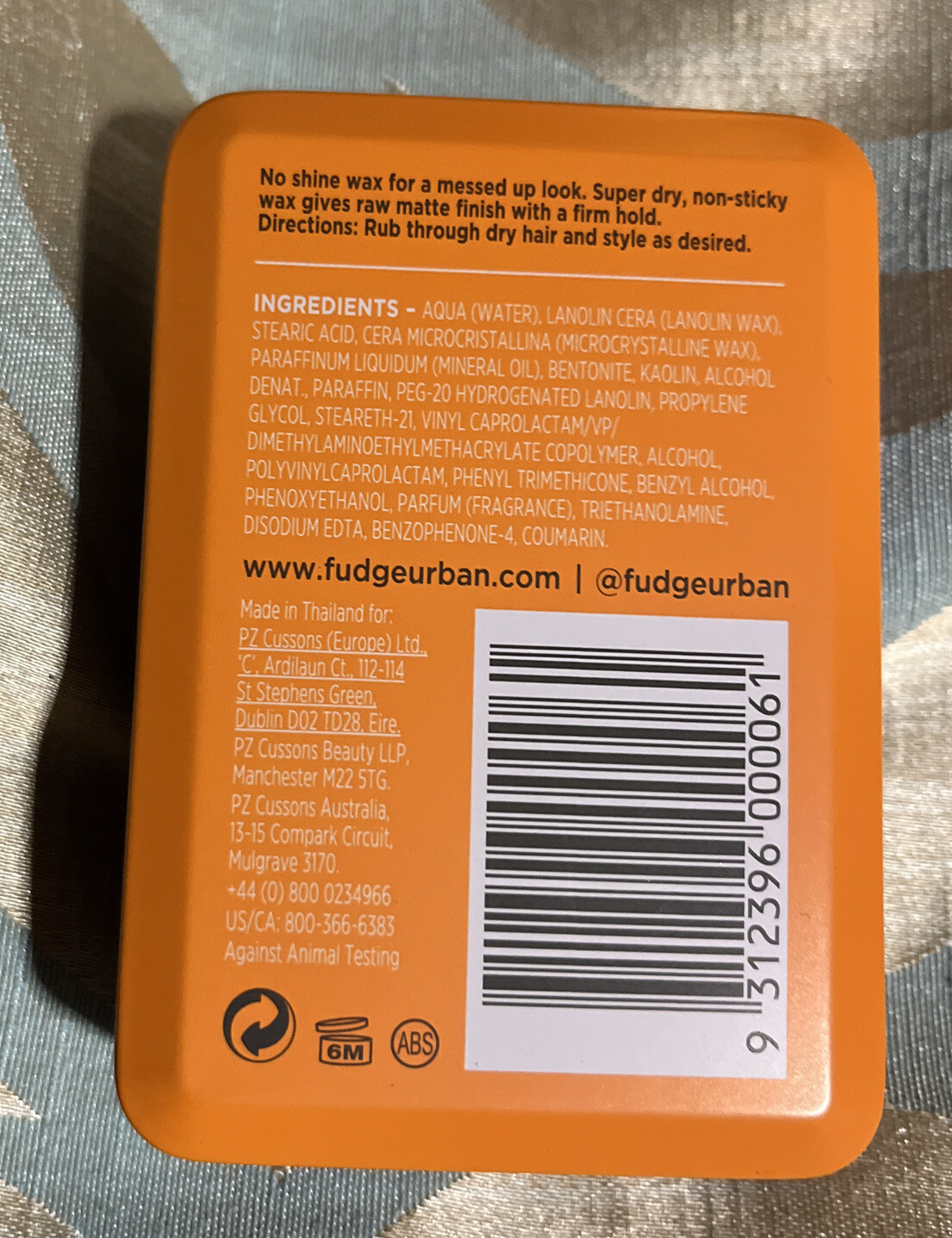 4 X Fudge Urban Matte up Wax Super Strong Hold Texture No Shine 70g for ...