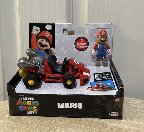 MARIO WITH KART The Super Mario Bros Movie 2.5 in Figure Pull Back ...