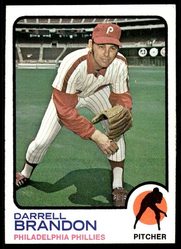 1973 Topps Baseball Darrell Brandon Philadelphia Phillies #326 EX-MT+ ...