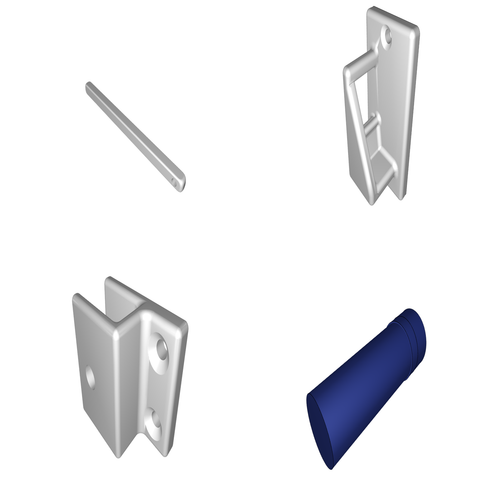 Display Case Door Support Bracket with Integrated Hinge (Showcase ...
