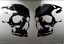 Skull helmet, (2) Skateboard decals Skull#3 Motorcycle helmet decals ...
