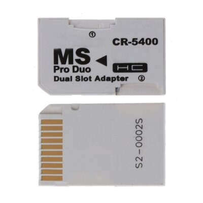 Dual Slot Memory Card Adapter 2Micro SD HC Cards Converter Micro SD TF ...