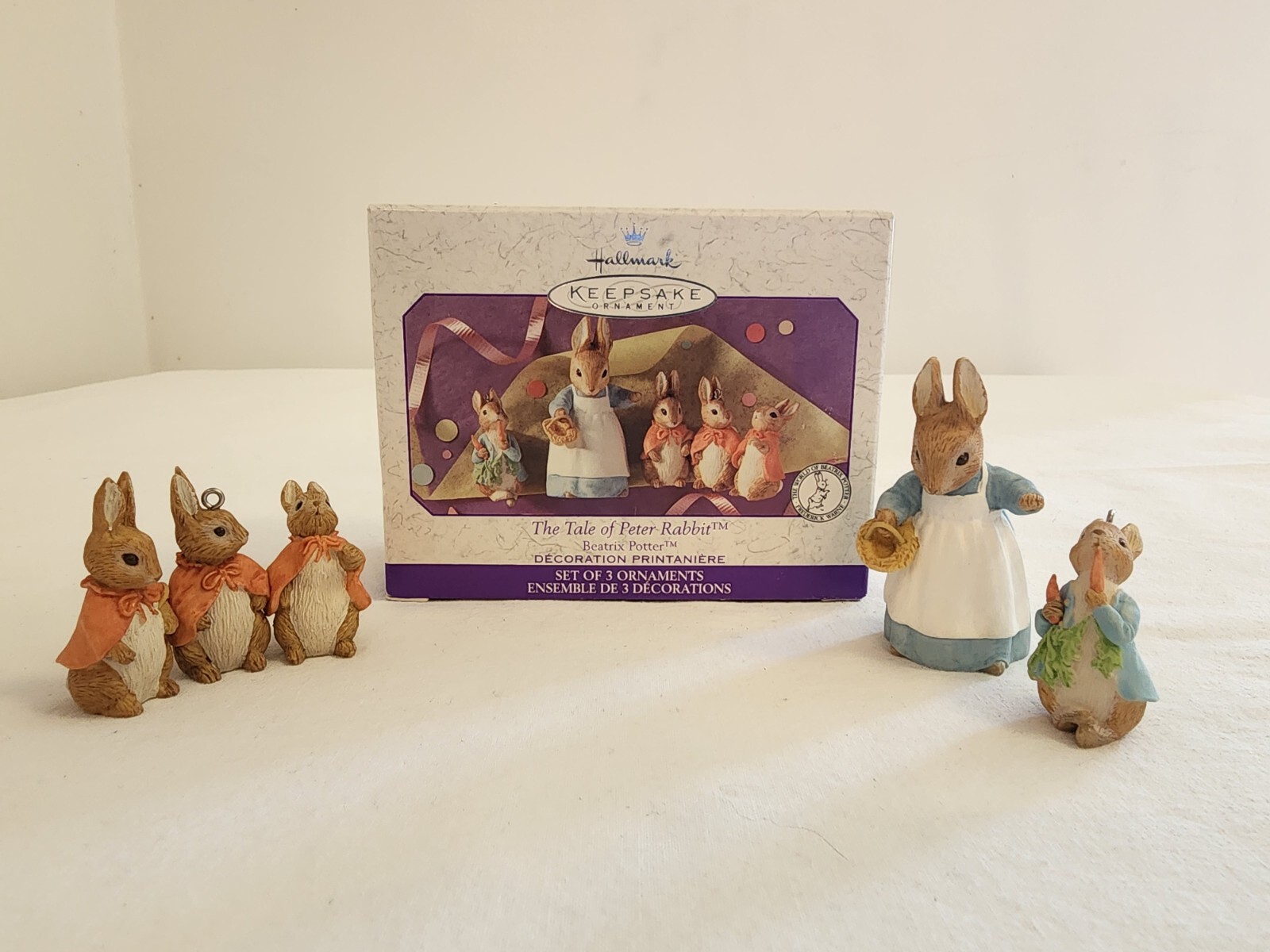 Tale Of Peter Rabbit Hallmark Ornament 1999, Set of 3, Beatrix Potter ...
