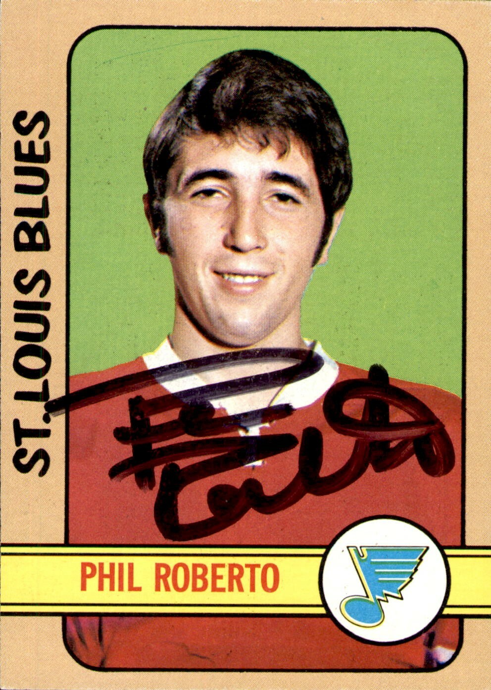 Phil Roberto Signed 1972-73 Topps #52 Autographed Blues 59430 | eBay