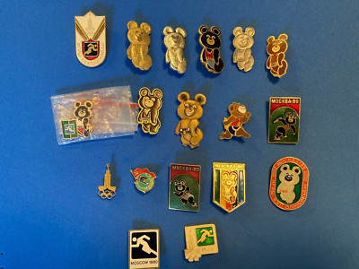 Set of 18 Olympic Pins from Moscow 1980 very good condition | eBay