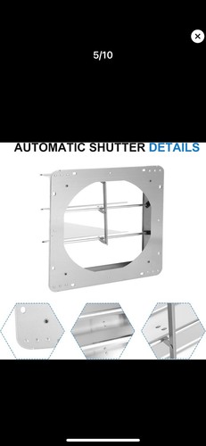 Automatic Gravity Shutter Louver Vent, Ipower 14 In Square Silver | eBay