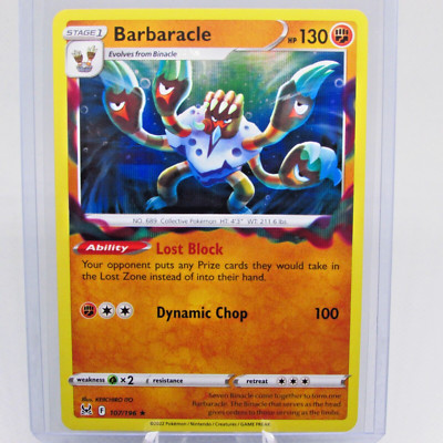 Pokemon TCG Lost Origin Barbaracle 107/196 Rare Holofoil LP | eBay