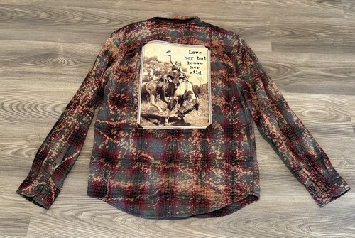 Angry Minnie Vintage “Love Her But Leave Her Wild” Flannel Men’s Size ...