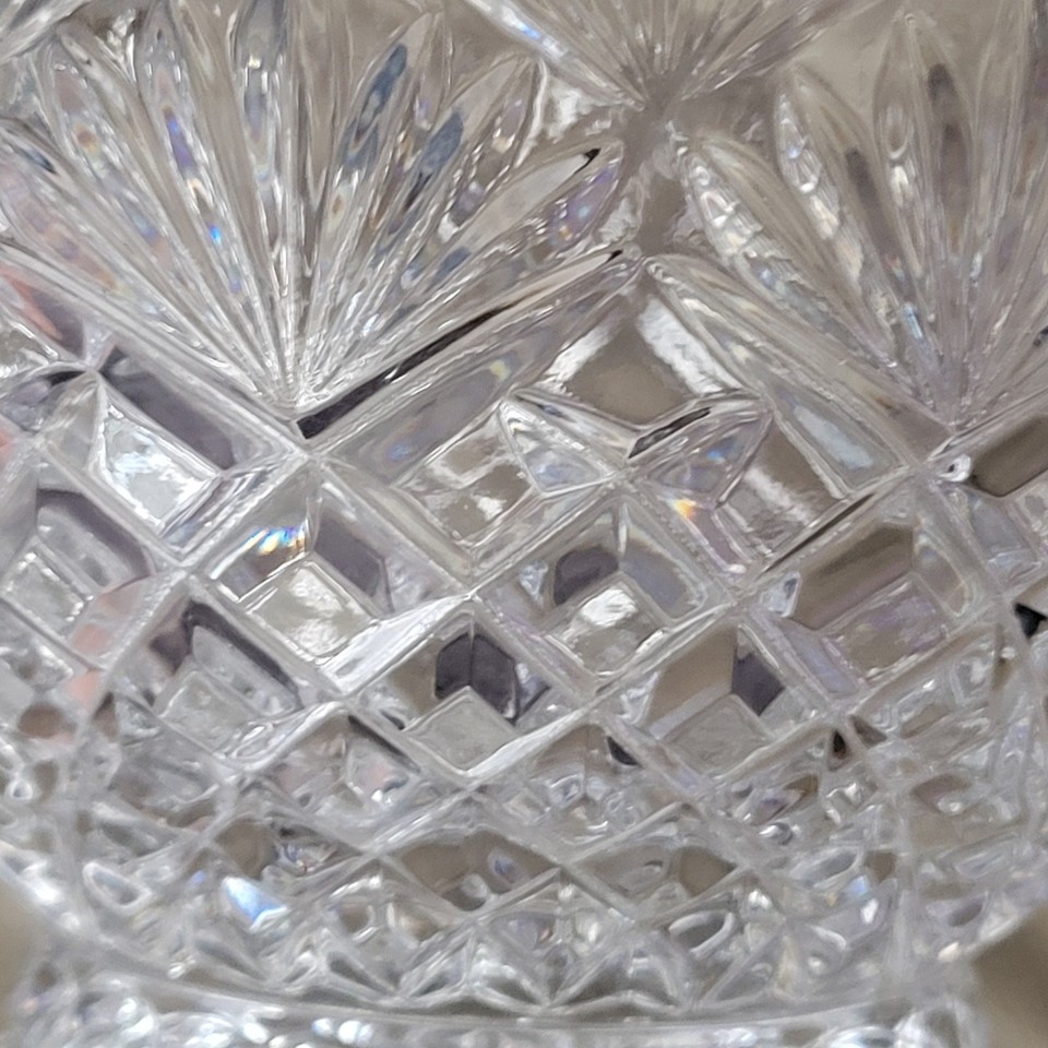 Vintage Shell Fan Pattern 24% Lead Crystal Bowl Imperial Glass Company ...