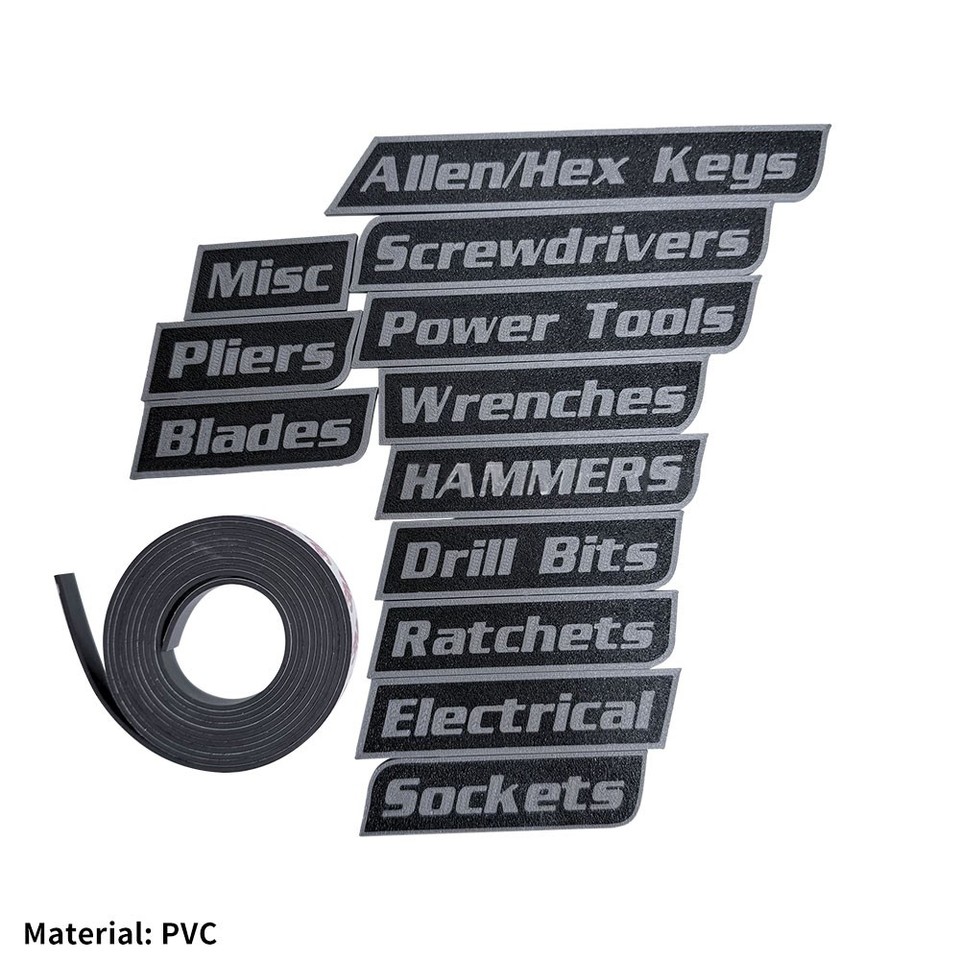 Magnetic Toolbox Labels,3D-Printed Tool Box Labels,General Tool Box ...