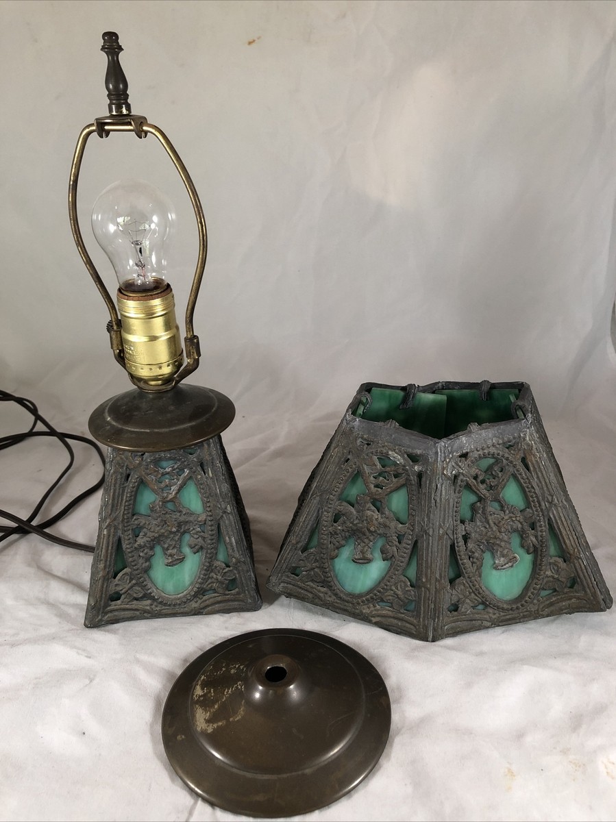 Ph Stained Glass Lamp Shade Crown Tiffany Lamp Purple Violet,