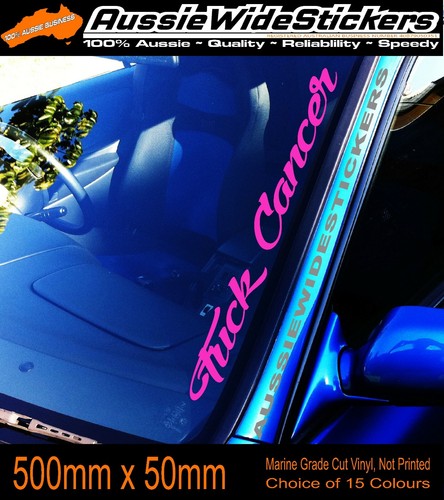 F**k Cancer Ribbon Car Windscreen Sticker Decal Girls Chicks Jdm Drift ...