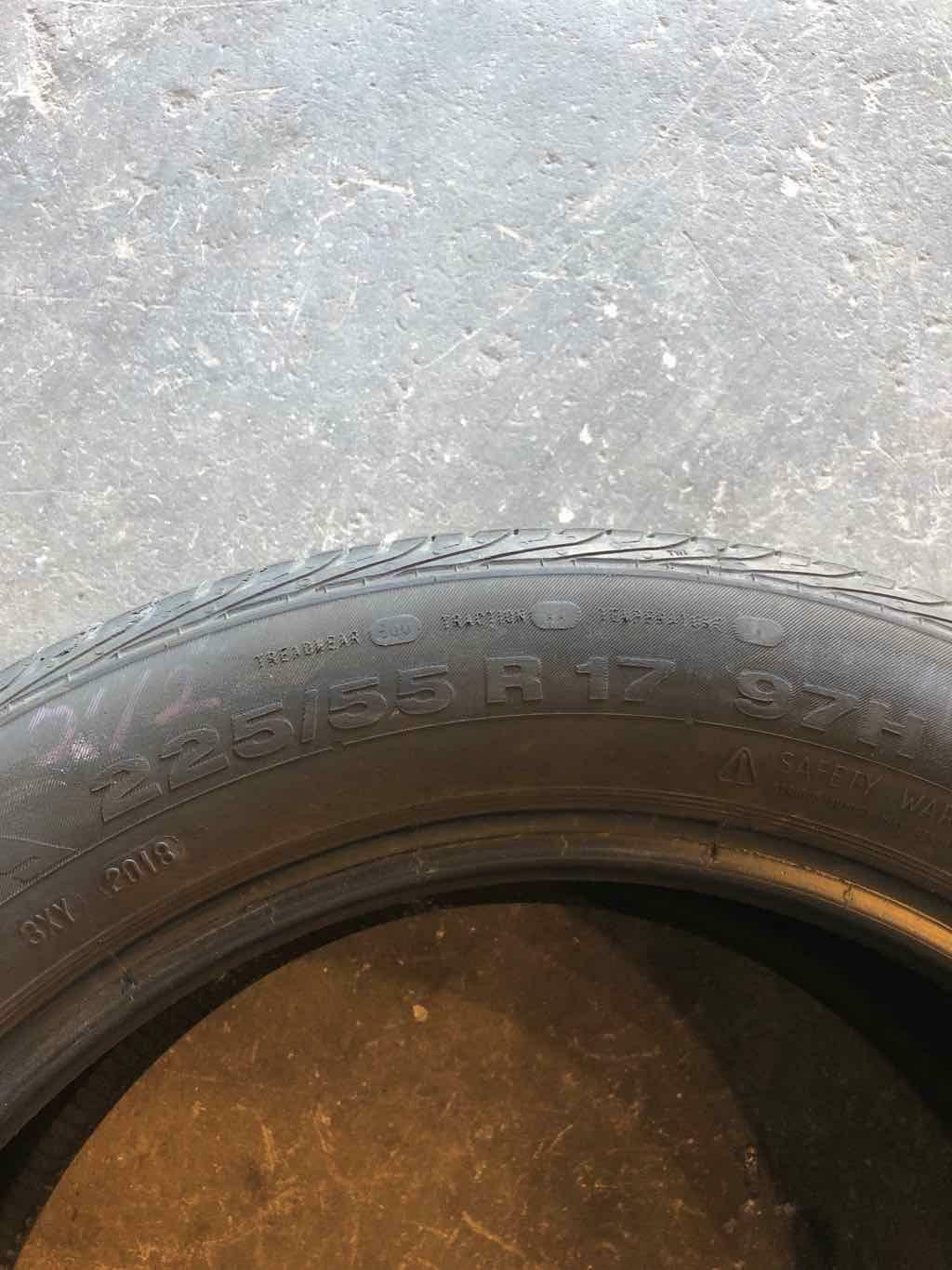 225/55/R17 Tire tires Continental 17" Continental 17 inch Used 225 55 ...