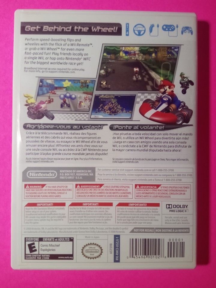 Mario Kart Wii Case Only (Original) , No Game or Manual - Nintendo Wii ...