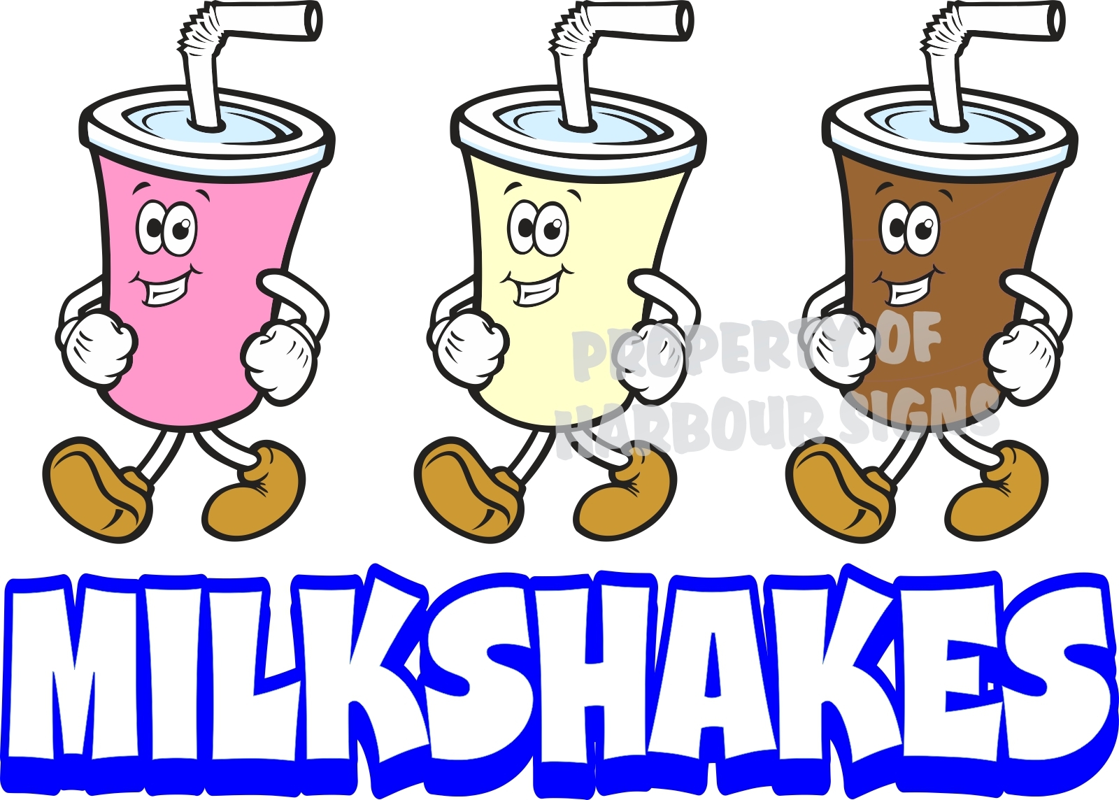 Milkshakes Vinyl Decal 14" Restaurant Ice Cream Concession Food Truck ...