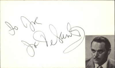 Joe De Santis D.1989 Actor Gunsmoke Signed 3" x 5" Index Card | eBay