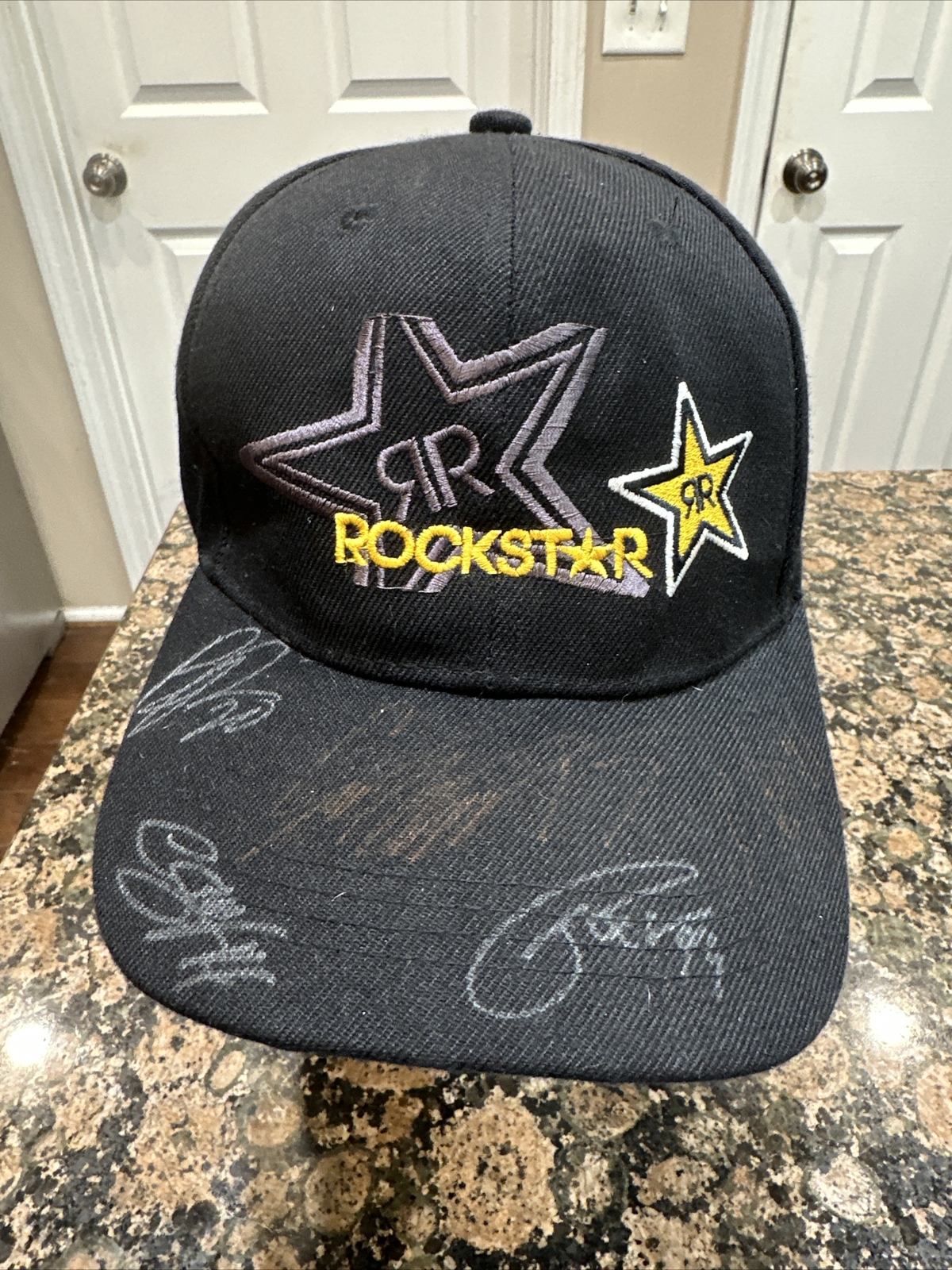 RARE Ltd Rockstar Energy Drink Dad Hat Black Auto Signed Broc Tickle ...